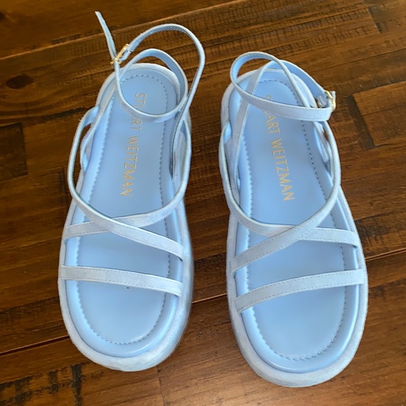 Stuart Weitzman | Shoes | Stuart Weitzman Blue Sandals | Poshmark